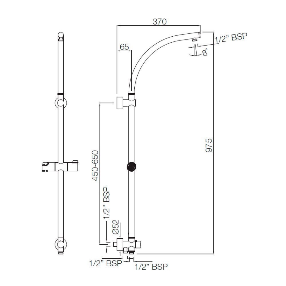 Exposed Shower Pipe in Saudi Arabia | Jaquar