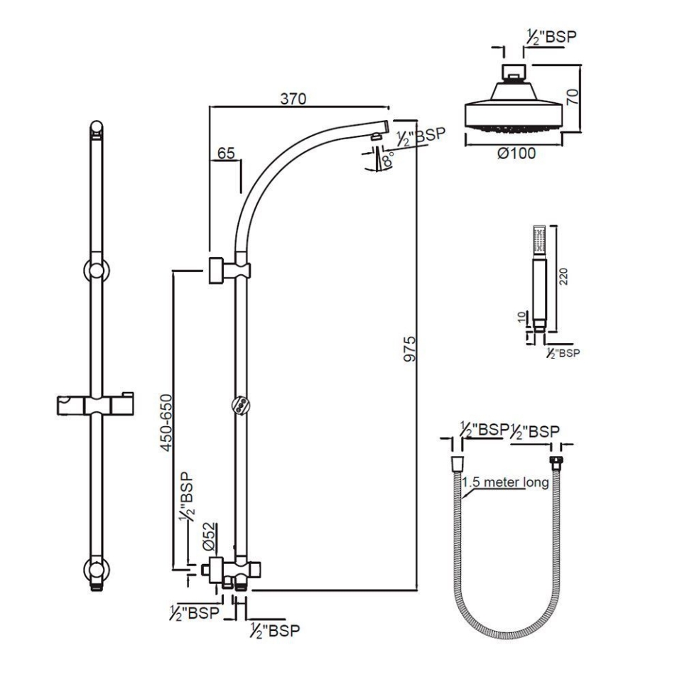 Exposed Shower Pipe in Saudi Arabia | Jaquar